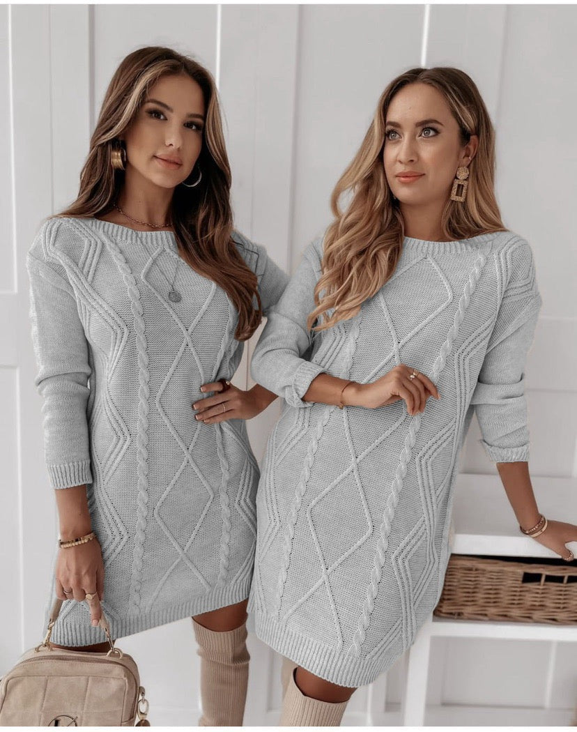 Robe pull grise - NOEMIE (Copier) – Des habits et nous